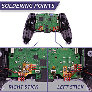 eXtremeRate Drifix Thumbsticks Drift Fix Repair Kit for PS5 Controller BDM-010 BDM-020 BDM-030 BDM-040 BDM-050, Custom Analog Stick Joystick Regulator Circuit Board for PS5 Controller