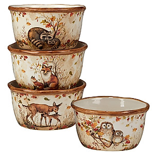 Certified International Pine Forest 16 pc Dinnerware Set, Service for 4, BROWN