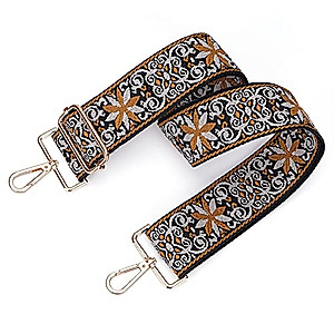 HKCLUF Wide Purse Strap Women Guitar Strap Purse For Women Adjustable Replacement Straps for Handbags Crossbody Shoulder Bucket Bag Replacement Belt