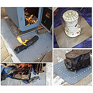 Fire Pit Mat for Deck Fireproof, Outdoor Wood Stove Hearth Pads, Camping BBQ Mat with Fire Retardant Material to Protect Your Deck Patio Lawn Campsite from Fire Burn, yellow, 40“x32”