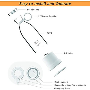 Portable Blender, Multifunctional Personal Size Blender with USB Rechargeable, Mini Smoothie Blender , Hand Blender for Home Office Gym Travel,A fancy gift (White)