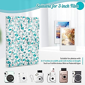 Ablus 128 Pockets Mini Photo Album for Fujifilm Instax Mini Camera, Polaroid Snap, Z2300, SocialMatic Instant Cameras & Zip Instant Printer (Leaves)