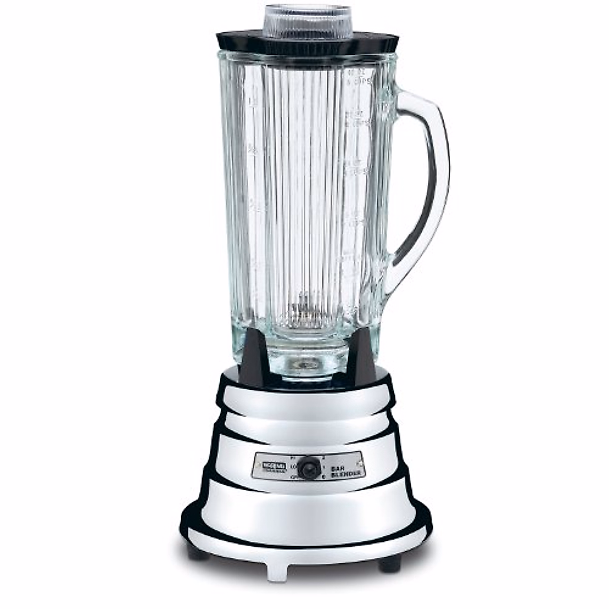 Waring Commercial BB900G 1/2 HP Chrome Bar Blender with 40-Ounce Glass Container Silver