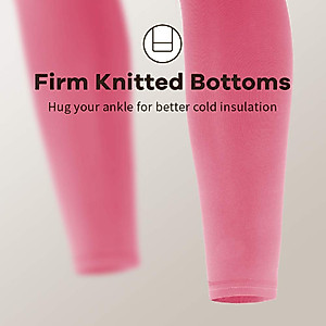 MANCYFIT Thermal Pants for Women Fleece Lined Leggings Underwear Soft Bottoms Pink Medium