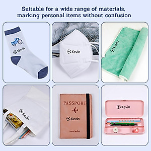 Name Stamp for Clothing Kids, kiddo Stamp - Customized Name Stamp, School Waterproof Labels for Boy and Girl, 16 Personalized Styles & 36 Cartoon Pattern