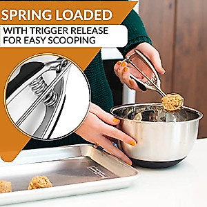 Spring Chef Ice Cream Scoop and Medium Cookie Scoop Bundle - Black