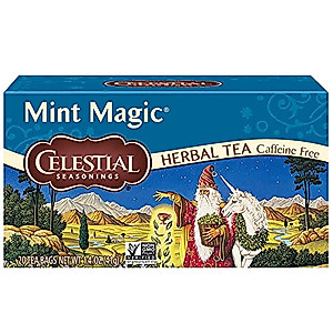 Celestial Seasonings Herbal Tea, Mint Magic,Caffeine Free, 20 tea bags (Pack of 6)