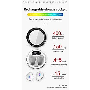 Loluka Invisible Earbuds LED Power Display Wireless Waterproof Touch Control Tiny Earbuds for Small Ears Bluetooth 5.0 Smallest for Music