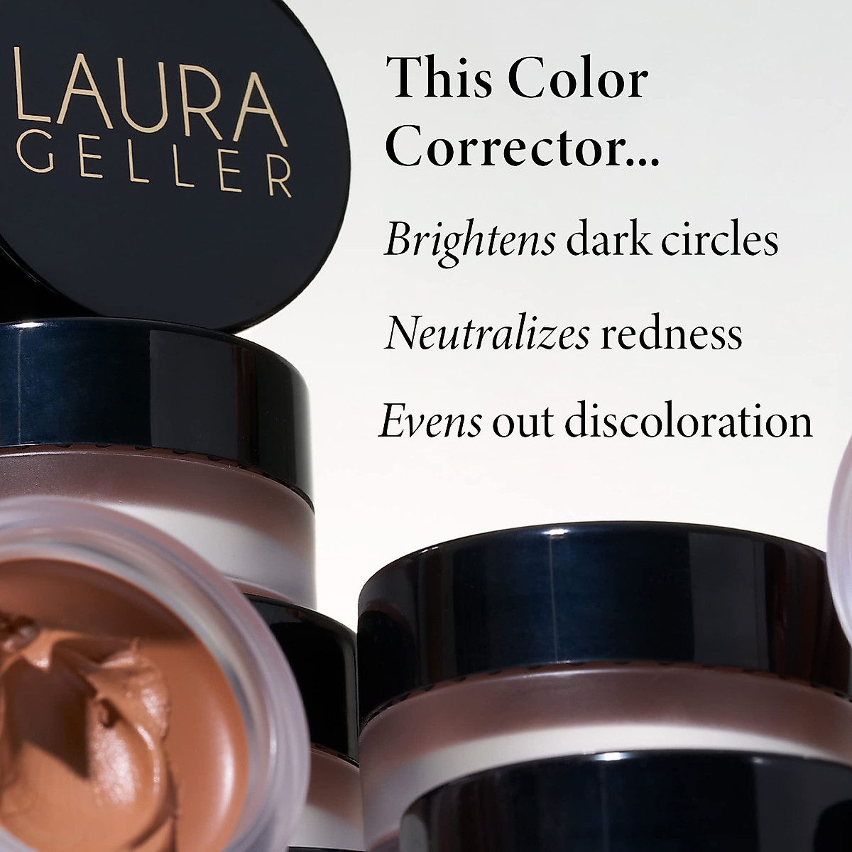 LAURA GELLER NEW YORK Cancel-n-Conceal Skin Perfector Brightening Dark Circle Concealer and Color Corrector, Light/Medium