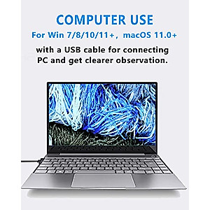 Wireless USB Digital Microscope, Handheld HD Fixed Focus Magnifier, Pocket Microscopes with LED Lights, 50x-1000x Magnification Inspection Camera Compatible with IOS Android Phone, MacBook, Windows PC