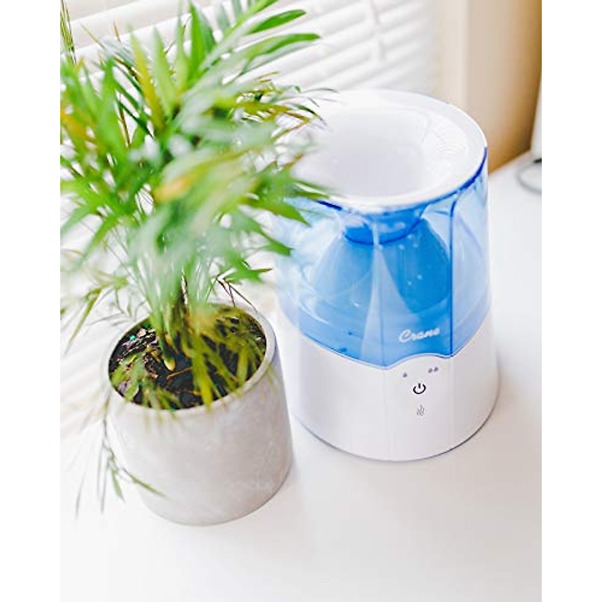 Crane EE-5202 Inhaler & Warm Mist Humidifier, 0.5 Gallon, Blue & White