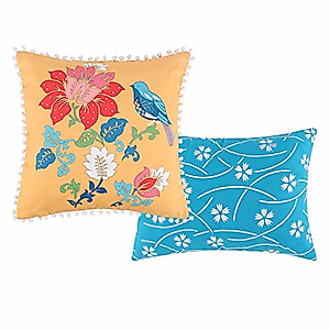 Greenland Home Thalia Decorative Pillow, 14x20 + 18x18 (in.), Multi 2 Count