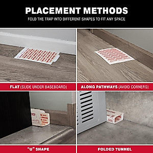 Catchmaster Mouse & Insect Glue Boards 12-Pk, Mouse Traps Indoor for Home, Bulk Glue Traps for Mice and Rats, Adhesive Boards for Inside House, Snake, Lizard, & Spider Trap, Pet Safe Pest Control