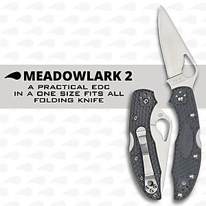 Spyderco Byrd Meadowlark 2 Lightweight Knife with 2.90" Stainless Steel Blade and Gray Non-Slip FRN Handle - PlainEdge - BY04PGY2
