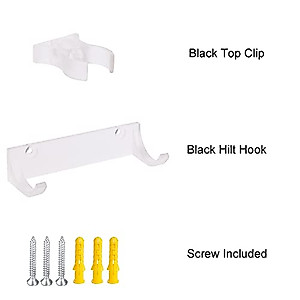 LEKUSHA Horizontal Lightsaber Wall Mount Holder Light Saber Display Rack Hook Stand, Compatible for Any Lightsaber, Clear Pack of 2