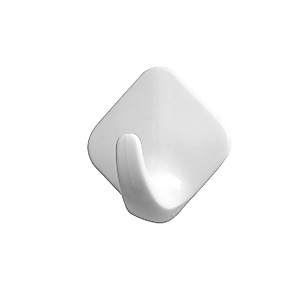 1 X Spectrum Diversified 27100 Small Magnetic Diamond Plastic Hook, White (4 Per Card)