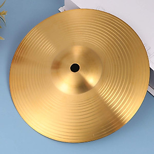 EXCEART Crash Ride Cymbal Bass Drum Cymbal Percussion Replacement Traditional Finish Brass for Drum 8 Inch