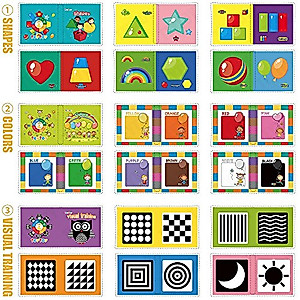 teytoy My First Soft Book, 6 PCS Nontoxic Fabric Baby Cloth Books Early Education Toys Activity Crinkle Cloth Book for Toddler, Infants and Kids Perfect for Baby Shower (New Version)