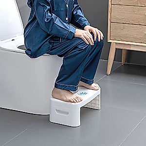 Toilet Stool, Folding Toilet Stool, Squatting Toilet Stool, Bathroom Toilet Stool, Potty Step Stool, Splicable Poop Stool, Step Toilet Stool Bathroom, Bathroom Potty Step Stool(White)