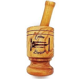 Pilón de Puerto Rico. Puerto Rico Wooden Mortar Mortar with Puerto Rico Flag engraved. Mortar Puerto Rico. Pilón de Puerto Rico con Bandera y mapa. Size : 5.75" X 3.50", INSIDE 2.75". Boricua Pilon.