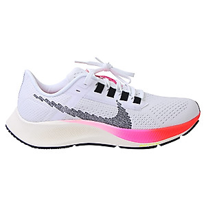 NIKE Women's Running Shoe, White Black Football Grey Pink Blast, 11