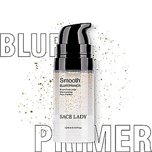 Face Makeup Primer, Big Pores Minimizer Perfect Cover, Pore Eraser Filler, Smooth Fine Lines Wrikles Makeup Base Blur Primer, Gold Foil Infused,12ml/0.40Fl Oz