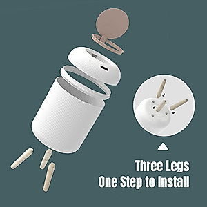 HITISPACE Motion Sensor Modern Office Trash Can, Touchless Round Nordic Trash Can, Motion Sensor Waterproof Garbage Can for Bathroom, Bedroom, 3 Gallon, White