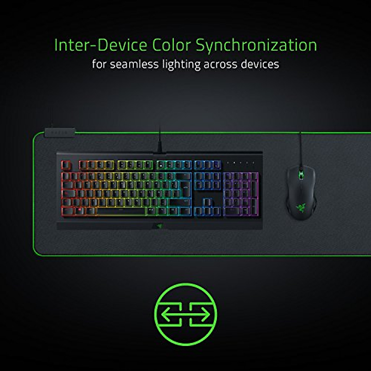 Razer Goliathus Extended Chroma Gaming Mousepad, Classic Black & Naga Trinity Gaming Mouse: 16,000 DPI Optical Sensor - Chroma RGB Lighting - Interchangeable Side Plate