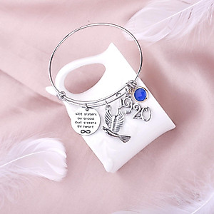 HOLLP 1920 Sorority Navy Jewelry Not Sis-ters by Blood But Sist-ers by Heart Pigeon Bracelet Sis-ter Gift Sorority Gift Greek Sorority Inspired Gift for Finer Women(Bracelet)