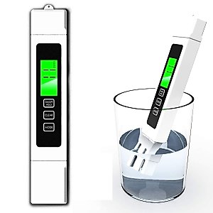 Attom Tech Water Quality Tester Kit, 3-in-1 TDS Meter, EC,Temperature Meter with LCD Back Light, 0-9999 ppm, ± 2% Accuracy Water Test Meter for Drinking Water, Aquariums, Hydroponics, Ro System, Pool