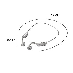 Bone Conduction Headphones Wireless Open-Ear Bluetooth Bone Conduction Sports Headphones Wireless Headphones for Sports/Running Lightweight for Workout Running Walking (BL15 Grey , Onesize)