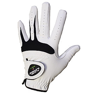 Men's All Weather Cabretta Leather Golf Gloves (for Right Handed Golfers - Worn on The Left Hand) (M)
