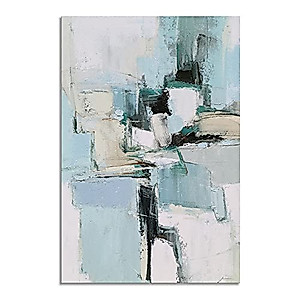 Abstract Canvas Wall Art, Yellow Grey Paintings for Living Room Bedroom Office Home Decoration Modern Canvas Artwork Abstract Art Wall Decor Ready to Hang (40x30IN)