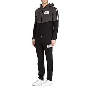 Emporio Armani EA7 men tracksuit black - grey M