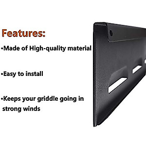 DELSbbq 5015 Wind Screen for Blackstone 36" Griddle and Other Griddle, Black