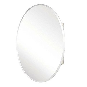 Pegasus SP4583 36-Inch by 24-Inch Surface or Recessed Mount Oval Beveled Mirror Medicine Cabinet, Clear