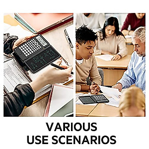 LMAIVE Scientific Calculators, Calculators 12-Digit Calculator with Writing Tablet, Foldable Financial Calculator, LCD Dual Display Desk Calculator Pocket Calculator for School Office