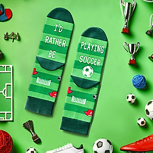 HAPPYPOP Soccer Gifts For Boys Girls Kids, Gifts For Soccer Lover Players, Kids Boys Girls Soccer Socks Grip Socks Soccer, Soccer Stocking Stuffers