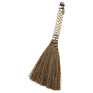 Ipetboom 1pc Hand-Knitted Small Broom Hand Whisk Sweeper for Hamster Hand Woven Broom Hamster Cage Cleaning Tool Desktop Cleaning Broom Pet Hair Cleaning Broom Dust Miscanthus Tassel Mini