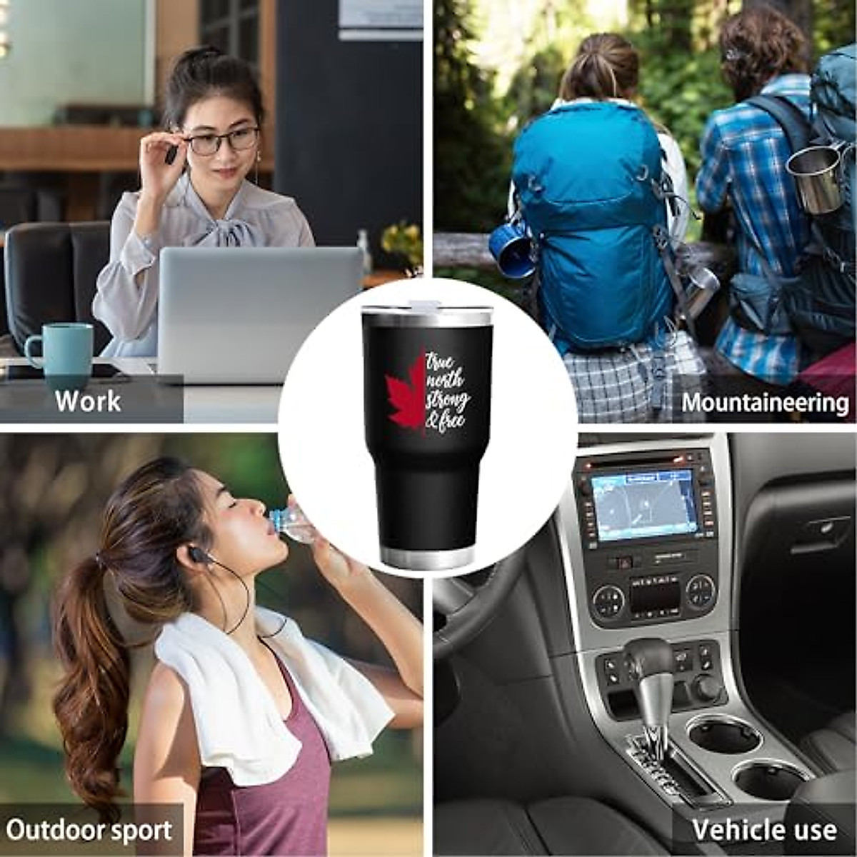 Canada Day Tumbler With Lids For Beach