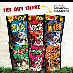 Pro Pac Beef Flavored Woof 'Em Down Sticks Dog Treats, 7.2-Ounce Bag