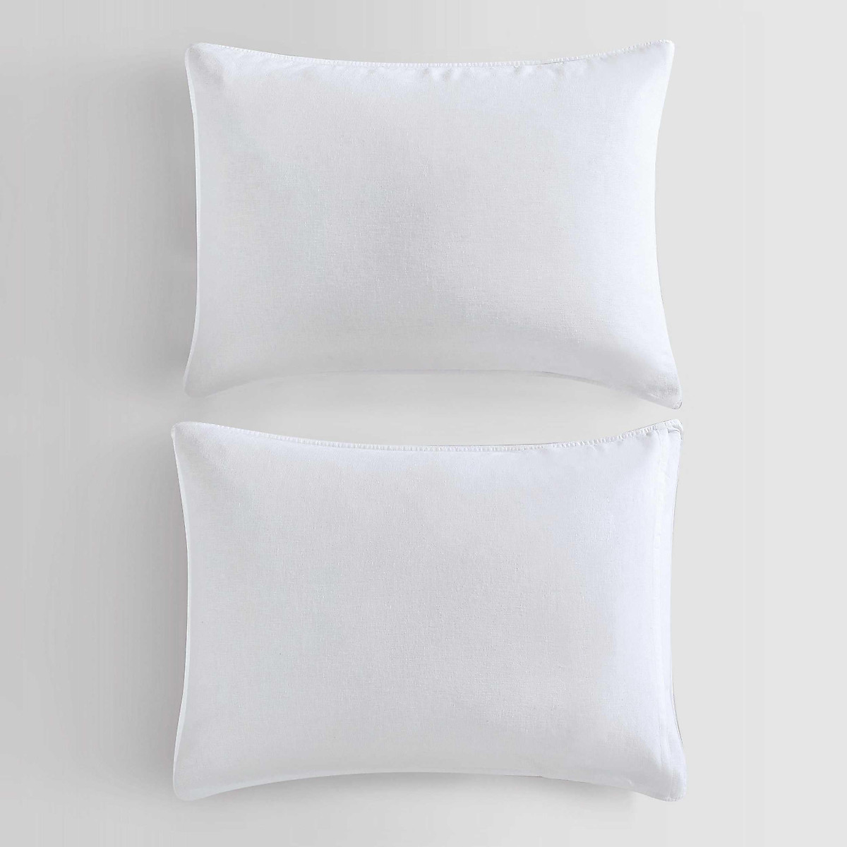 Calvin Klein - Queen Duvet Cover Set, Soft Linen Blend Bedding, Pre-Washed Home Decor for Extra Softness (Soft Linen White, Queen)