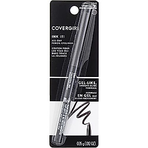 CoverGirl Ink It! by Perfect Point Plus Eyeliner, Charcoal Ink [250] 0.06 oz (Pack of 2)