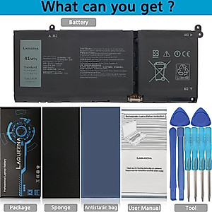 LAQUEENA G91J0 Laptop Battery Compatible with Dell Latitude 3320 3330 3420 3520 Inspiron 3510 3511 3515 3520 3525 3530 5320 5330 5410 5415 5418 5518 5430 5435 7415 7420 2-in-1 Vostro 5625 5620