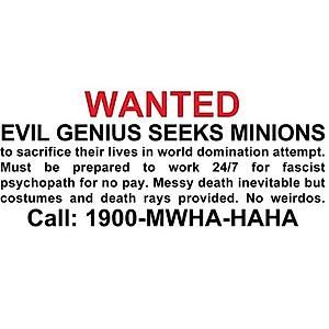 CafePress Evil Genius Seeks Minions Mug Ceramic Coffee Mug, Tea Cup 11 oz