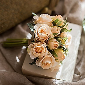 Gentille G Home Collection Rustic Light Pink Purple White Silk Rose Bouquet (Purple)