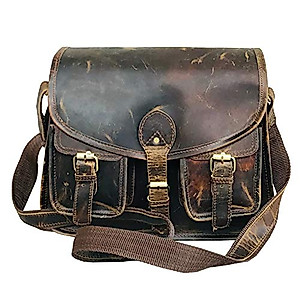 Ruzioon buffalo Leather Crossbody Purse Women Shoulder Bag Satchel Ladies Travel Purse Genuine Leather