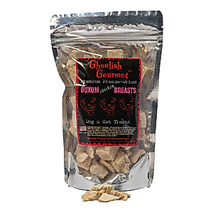 Naughty Spotty Dog Treat Gift Box, Black Skull Treat Dispenser, USA-Made Dog Treats & Chews, Md/Lg Dogs, (Peanut Butter, Blueberry, Peppermint & Chicken Flavors).