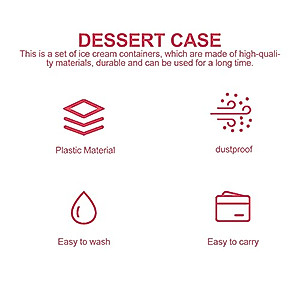 YARNOW 2pcs Ice Cream Storage Containers with Lids Homemade Ice Cream Tubs Oval Freezer Containers Storage Freezer Container Cake Boxes for Home Kitchen Pink