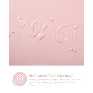 Non-Slip Desk Pad,Mouse Pad,Waterproof PVC Leather Desk Table Protector,Ultra Thin Large Desk Blotter, Easy Clean Laptop Desk Writing Mat for Office Work/Home/Decor(Pink, 31.5" x 15.7")